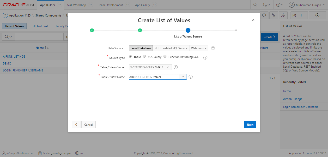 Expanded Shared Lovs Oracle Apex Maxapex Maxapex Cloud