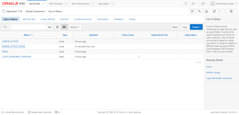Expanded Shared LOVs | Oracle APEX - MaxAPEX MaxAPEX Cloud